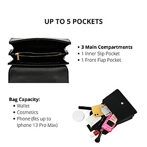 Scarleton Top Handle Purses for Women, Satchel Shoulder Bag Purse, Crossbody Bags for Women, Handbags for Women Mini, H208601 - Black