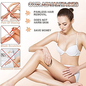 SPOTFISH Hair Eraser for Women and Men, Reusable Crystal Hair Remover Hair Removal Device (Blue)