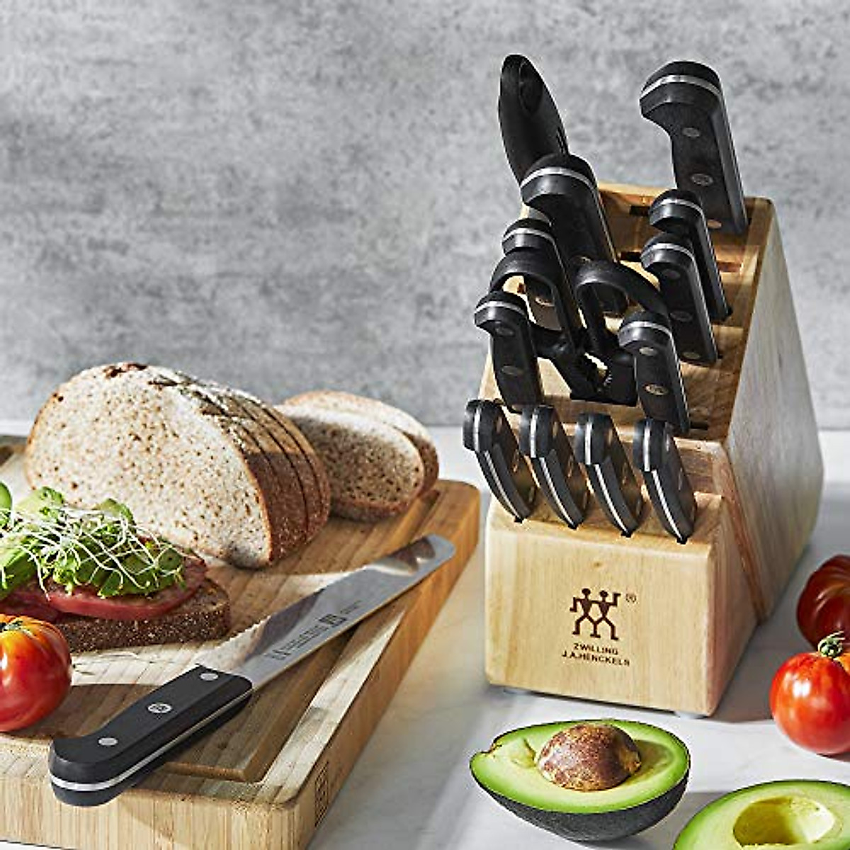 HENCKELS ZWILLING J.A. Henckels Zwilling gourmet 14-pc knife block set, 3.15 Pound, Black/Stainless Steel