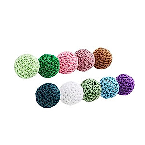 COHEALI 10 Pcs Headpiece Jewelry Colorful Jewelry Hand Jewelry Yarn Plush Ball Jewelry Findings Hanging Felt Hanging Wool Ball Charm Knitting Ball Accessories DIY Yarn Ball Material Pompom