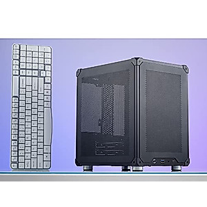 JONSBO C6 Black Mini MATX Mesh Case,Simple Compact Desktop Micro ATX Chassis,Upper Cover/Side Panel Tool-Free Open pc case, ATX Power Bite (L185mm Max.),Support 75mm CPU Cooler,GPU200-255m