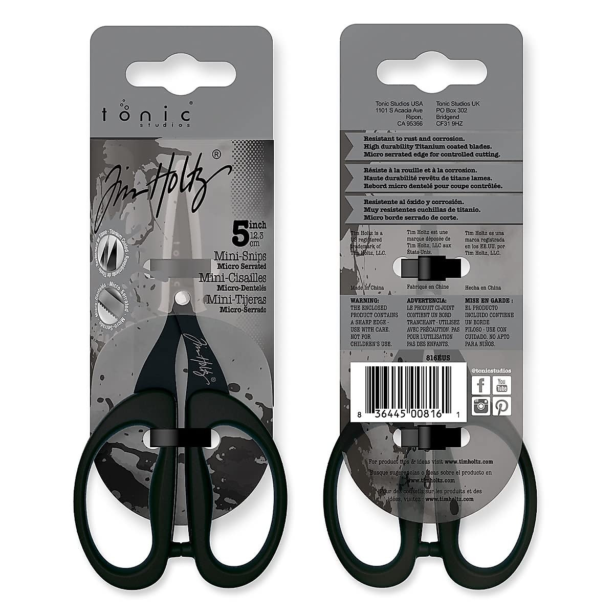 Tonic Studios Tim Holtz 5in Titanium Mini Snips