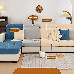 GSTUITGO Stretch Sofa Covers,Couch Cushion Slipcovers for Sofa Bedroom,Anti-Slip L Shape Sofa Covers,Chaise Lounge Sofa Slipcover,Wear-Resistant,for Sectional Sofa(Jade White,Single Seat)