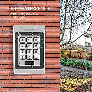 Waterproof IP67 RFID Card Door Access Controller, Keypad Security Door Access Control System, DC12V Access Controller Support 3000 Users, Intelligent Key Board 3 Way to Open Door
