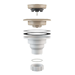 Lexicon Kitchen Sink Color Matched Strainer with Beige Finish, Fits 3.5 Inch Drain Hole LG-SB-B