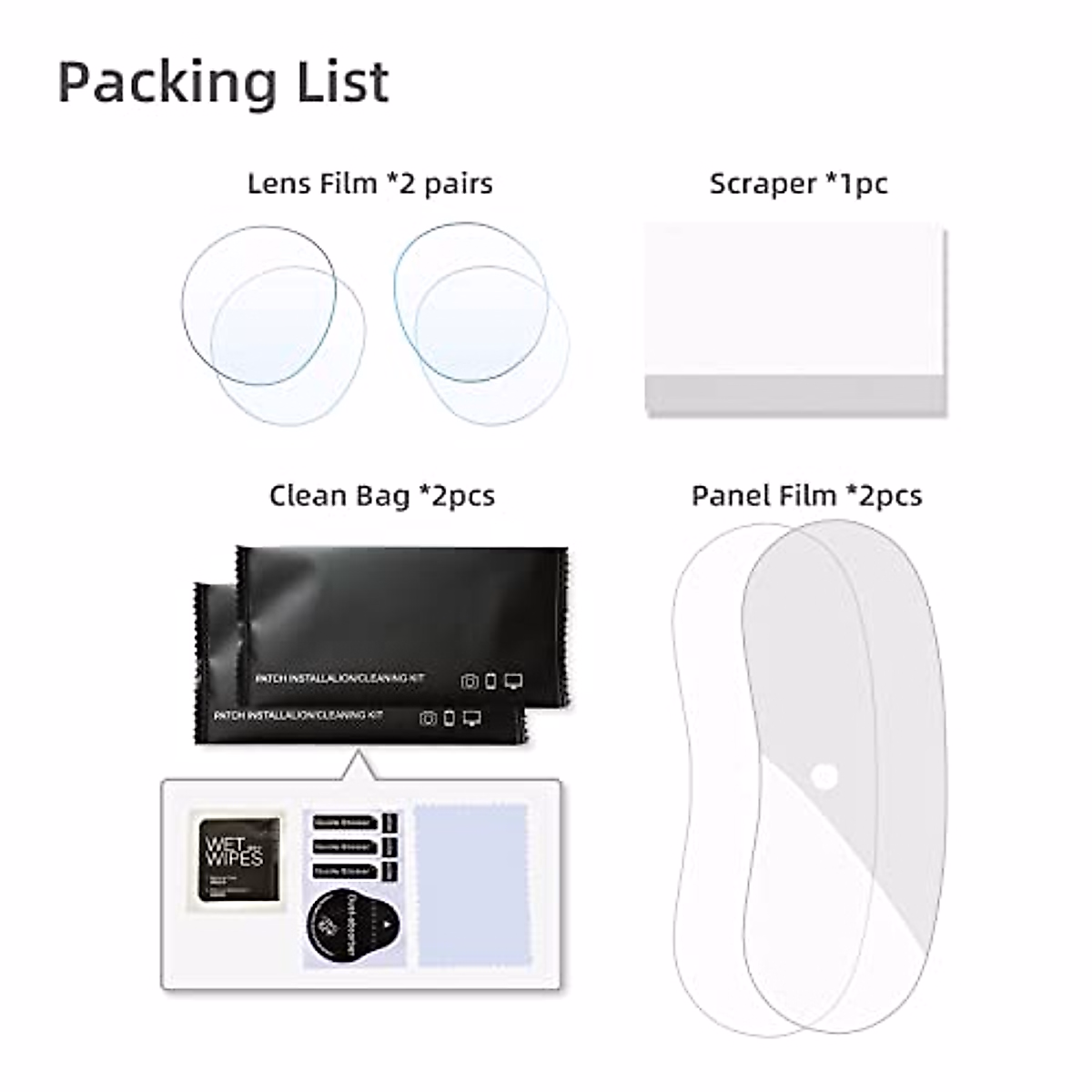 for PICO 4 Protective Film VR Lens Protector Anti-Scratch Ring Protecting Eyewear Headwear Film HD Anti Scratch Soft Film Anti-Dirty Replacement Accessories