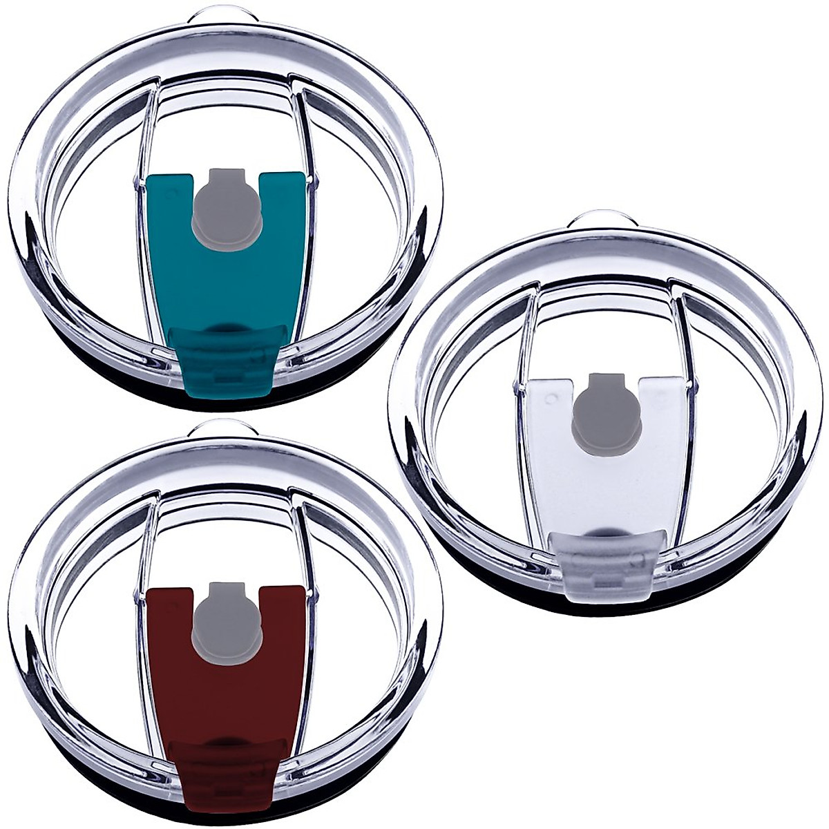 30 oz Tumbler Lids, Fits for 30Oz YETI Rambler, Ozark Trail, Old Style Rtic and More, SENHAI 3 Pack Spill-proof Splash Resistant Lids Covers for 30 Ounce Tumblers Cups