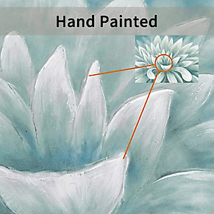 TAR TAR STUDIO Abstract Floral Picture Wall Art: Blossom Flower Painting Print Artwork on Canvas for Bedroom Office (24''W x 18''H, Multiple Sizes)