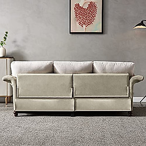 Ucloveria Reversible Sleeper Sofa Storage Chaise Pull Bed for Living Room L-Shape Lounge 2 in 1 Sectional Couch Blue, 88" Navy-with Shelf Armrest