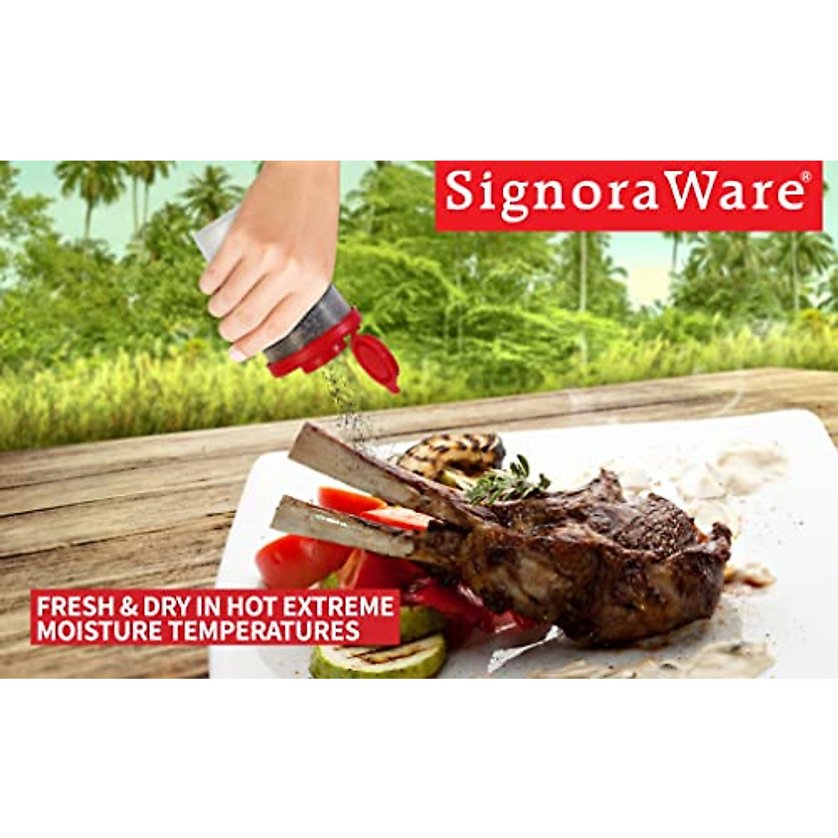 Salt and Pepper Shakers Moisture Proof Set of 2 Large Salt Shaker to go Camping Picnic Outdoors Kitchen Lunch Boxes Travel Spice Set Clear with Red Covers Lids Plastic Airtight Spice Jar Dispenser