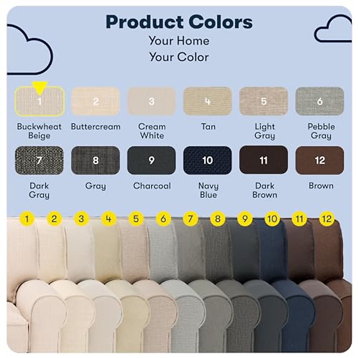 Serta Copenhagen Rolled Arm, Easy Care Polyester, Soft Pillow Back, Pocket Coil Seat Cushions, Removable Covers, Loveseat or Couch for Small Spaces, Living Rooms or Bedrooms, 73" Sofa, Buckwheat