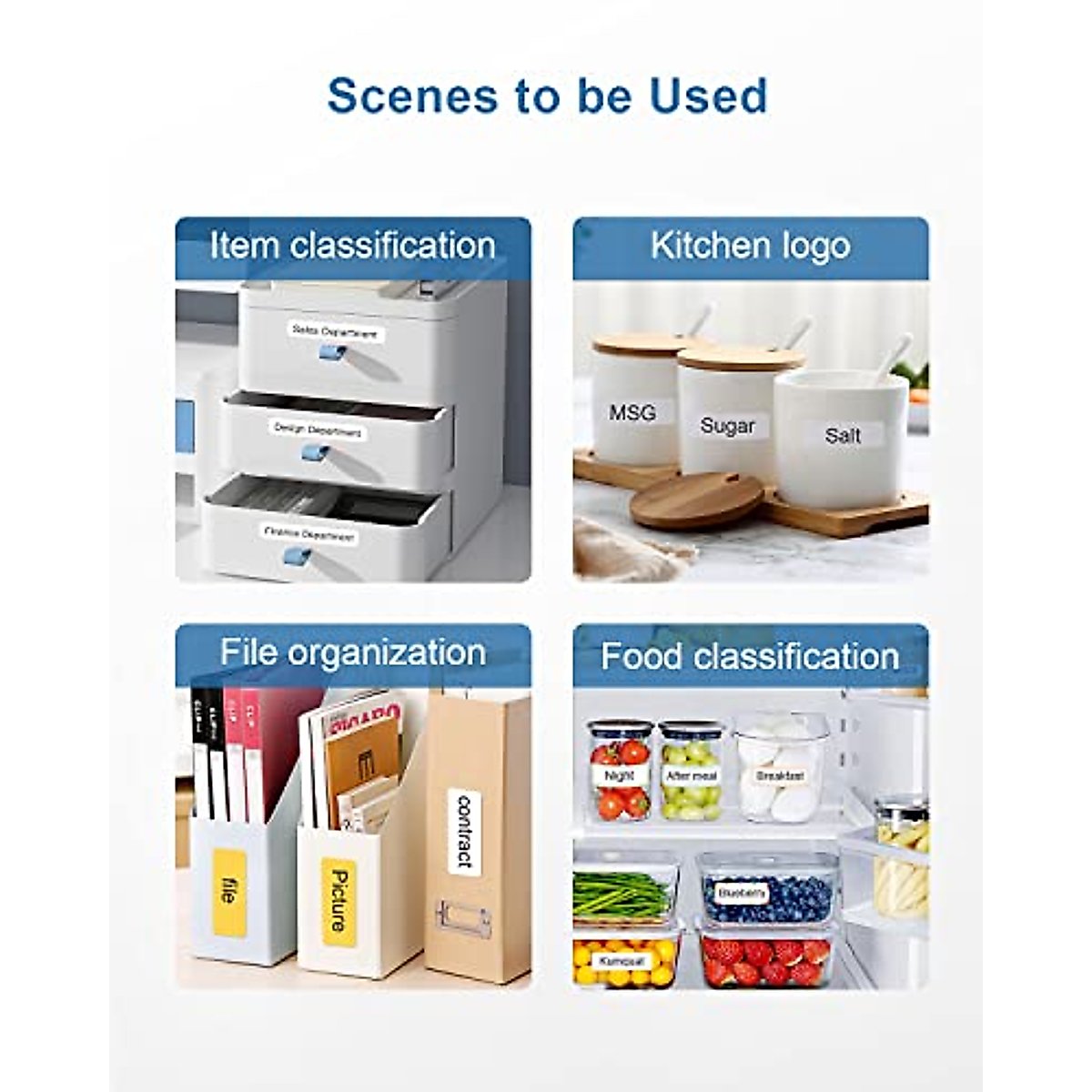 Label Maker, POLONO P10 Mini Label Printer, Portable Wireless Connection Label Maker Machine with Tape, Multiple Templates Available for Smartphone Easy to Use Office Home Organization Kitchen Storage
