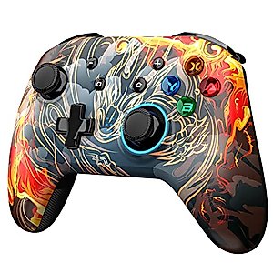 REDSTORM Switch Controllers for Nintendo Switch, Switch Pro Controller, Wireless Switch Controller with Dual Vibration/6-Axis Motion Control for Nintendo Switch Lite/OLED, Red Dragon