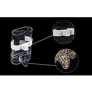 Bird Waterer Bird Feeders Bird Feed Water Dispenser for Parrot Budgies Parakeet Cockatiels Conure Lovebirds Finch African Greys 1pcs