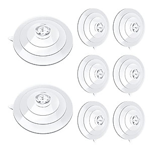 MOROBOR Replacement Ledge Suction Cups, 8pcs 2.5inchPlastic Suction Cups Without Hooks Clear Heavy Duty Suction Cups for Window Shelf, Wreath, Sign,Bird Feeder,Windshield