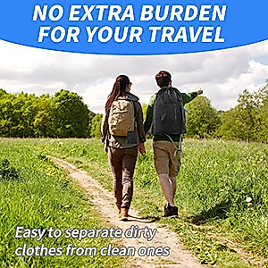 Travel Laundry Bags for Dirty Clothes Bag with Handles and Aluminum Carabiner, Machine Washable Dirty Clothes Organizer, for Travel, Camp, Fitness, and Students