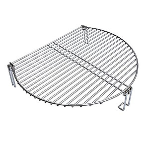 Onlyfire Stainless Steel Grill Expander Cooking Grate Fits for Charcoal Kettle Grills like Weber,Char-Broil and Ceramic Grills like Large Big Green Egg,Kamado Joe Classic,Pit Boss,Louisiana