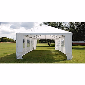 DELTA 15'x30' WDMT PE Party Tent, Wedding Tent, Outdoor Event Canopy,Backyard Garden Shelter Gazebo,Galvanized Steel Frame,Metal Connectors,Carry Bags