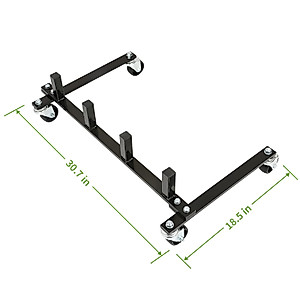 WEIZE Car Dolly Rack, 4 Wheel Hydraulic Dolly Storage Rack with All Steel Construction Rolling Card