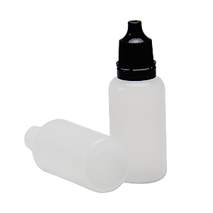 Aicosineg 10Pcs 0.68oz PE Plastic Bottles Lab Dropper Bottles Small Mouth Drop Bottles Squeezable Eye Liquid Dropper Bottles Liquid Sample Seal Storage Bottles with Black Cap for Travel Translucent