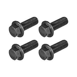 METALLIXITY Flanged Hex Head Bolts (M14x40mm) 4pcs, Hexagon Serrated Flange Bolt Fully Thread Screw - for House Construction Hardware Fasteners