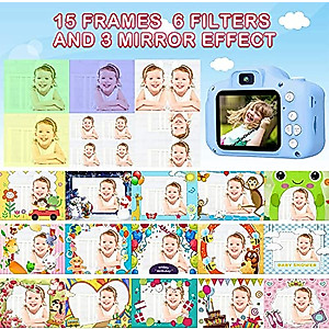 Gridspace Upgrade Kids Camera Toys for 3 4 5 6 7 8 9 Year Old Boy Christmas Birthday Gift Digital Video Camera,Mini Play Video Camera with 1080P HD 2 Inch Screen with 32GB Card