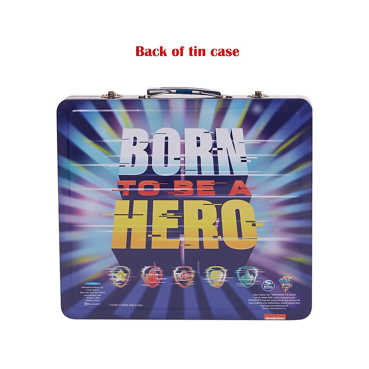 Innovative Designs Nickelodeon Paw Patrol The Movie Deluxe Activity Set with Carrying Tin, Coloring Sheets, Tattoos, Stickers, & Art Supplies