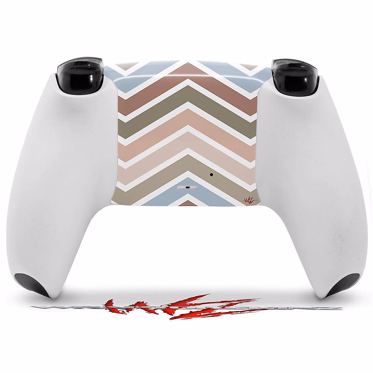 WraptorSkinz Skin Wrap compatible with Sony PS5 DualSense Controller Zig Zag Colors 03 (CONTROLLER NOT INCLUDED)