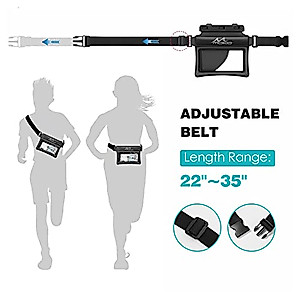 MoKo Waterproof Phone Pouch Fanny Pack, Floating Dry Bag for Swimming Kayaking Snorkeling, Compatible with iPhone 14 13 12 11 Pro Max X/Xr/Xs Max, Galaxy S21 Ultra/S9/Note 10 Plus, Black