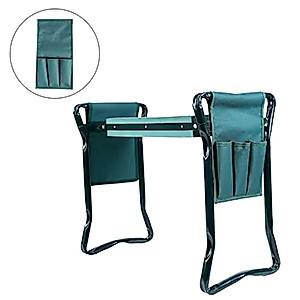 KUYYFDS Garden Kneeling Stool Foldable Sitting Stool Gardening Kneeling Chair Side Toolkit Side Kit Large Tool Pocket for Gardening Lovers Kneelers