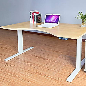 Bookshelf Height-Adjustable Standing Desk Frame, Intelligent Electric Lifting Table, Heavy-Duty Steel Desk with 4 Automatic Memory Keyboards, for Home Office