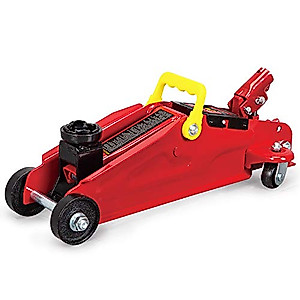 BIG RED T82001S Torin Hydraulic Trolley Service/Floor Jack Combo with 2 Jack Stands and Blow Mold Carrying Storage Case, 2 Ton (4,000 lb) Capacity, Red