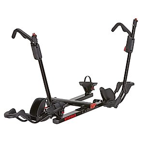Yakima HoldUp 2" Tray Hitch Bike Rack Fully Assembled Hitch Mount Holds 2 Bikes and Fits 20"-29" Wheel Sizes, SKS Locks and Side-to-Side Adjustability
