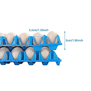CertBuy 8 Pack Plastic Egg Trays, Blue Plastic Egg Racks, Plastic Egg Tray Egg Crates 30-Egg for Home Chicken Farmers, Stackable Egg Cartons Hold Multiple Eggs, Great for Storing and Shipping Eggs