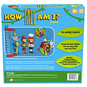 How Tall Am I? - Preschool Game of Measuring - Mix and Match to Create Your Animal, Tallest Wins! - Ages 4 and Up, 2-4 Players
