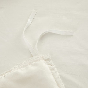 AiMay 2 Piece Duvet Cover Set Twin Size(1 Duvet Cover + 1 Pillow Shams) Bedding Sets Super Soft 100% Double Brushed Microfiber Boho Ball Fringe Breathable Skin-Friendly (White, Twin)