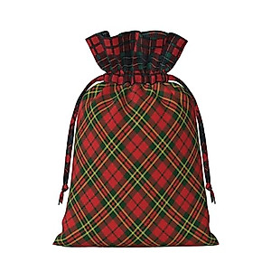 Fubido Zombie Halloween Theme,Christmas Gift Bags Drawstring Fabric Gift Bags,Dead Man Walking in Danger Scary Scene,Reusable Fabric Xmas Favor Bags Holiday Wrapping Biscuit Presents,Red Sepia,S