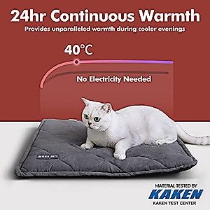Mora Pets Self Heating Cat Bed Self Warming Cat Bed Ultra Warm Self Heating Cat Pad Self Warming Pet Bed Thermal Cat Pad 24 x 18 Inches Removable Cover Outdoor Indoor for Cats and Dogs