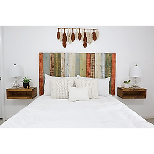 Barn Walls Retro Mix Headboard Full Size, Hanger Style, Handcrafted. Mounts on Wall. Easy Installation