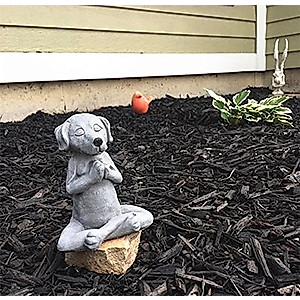 EatingBiting 4.7" Meditation Dog Statue Yoga Dog Garden Decor Buddha Art Sculptures Home Ornament Garden Decoration, Home Decoration (Meditation Dog Statue, Dog Buddha
