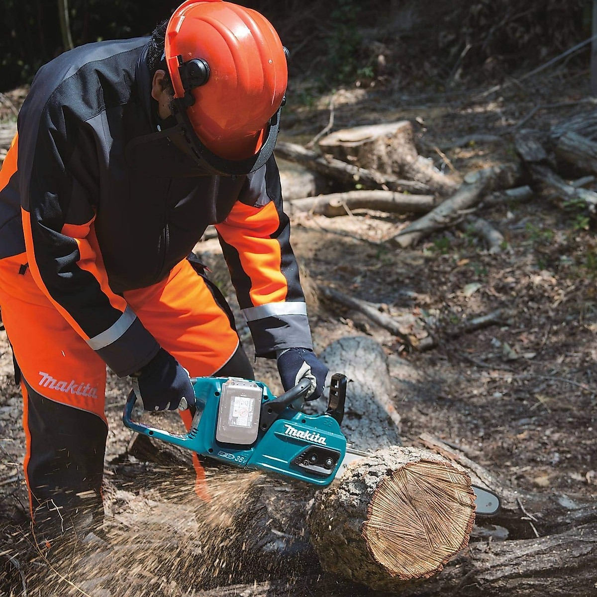 Makita XCU07Z 18V X2 (36V) LXT Lithium-Ion Brushless Cordless 14" Chain Saw, Tool Only, Teal (Renewed)