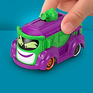 Fisher-Price DC Batwheels 1:55 Scale Toy Cars 5-Pack, Bam Batmobile Redbird Prank Bibi & Quizz, Batcast Metal Diecast Vehicles, Ages 3+