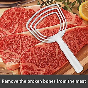 Wreero Bone Dust Scraper Meat Scraper Bone Dust Bone Scraper Professional Bone Dust Scraper Meat Scraper (2 Pieces) Square