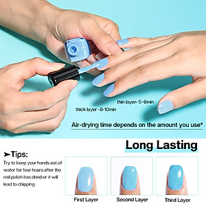 Morovan 15 Bright Color 0.25oz Air Dry Nail Polish Gift Set for Women