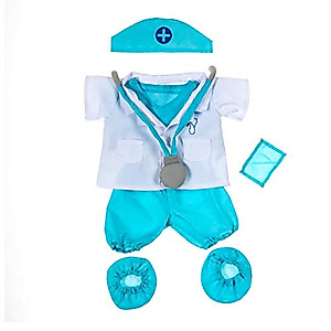 Doctor Outfit Teddy Bear Clothes Fits Most 14" - 18" Build-a-Bear and Make Your Own Stuffed Animals