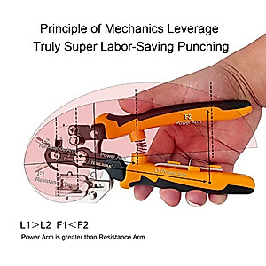 Leather Hole Punch Tools Multifunction Hole Puncher,Very Effortless Get Perfect Holes for Leather and Belt,Cardboard,Plastic,Creative Gifts for DIY Lovers