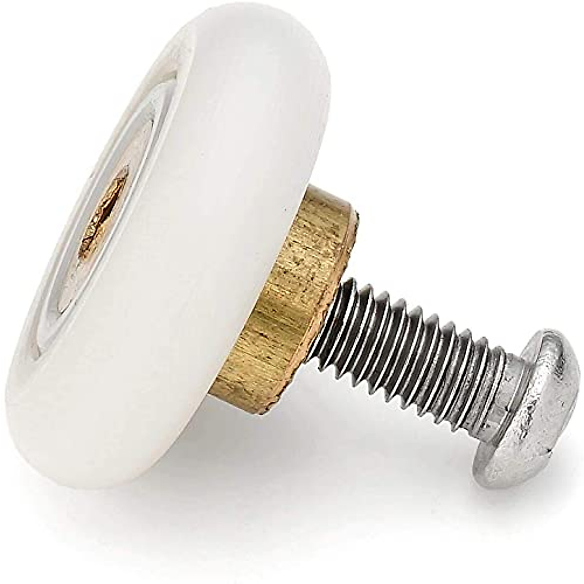 4 PCS Shower Door Rollers&1PCS Dual Purpose Telescopic Screwdriver，Roller Diameter 19/23/25/27mm, for The Bathroom Pan Glass Sliding Door Pulleys/Runners/Wheels,Stainless steel-4PCS (Pulley 19mm)