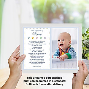 Baby Boy Gift to Mommy, Sweet Poem from Son to Mom, 8x10 Inch Custom Print