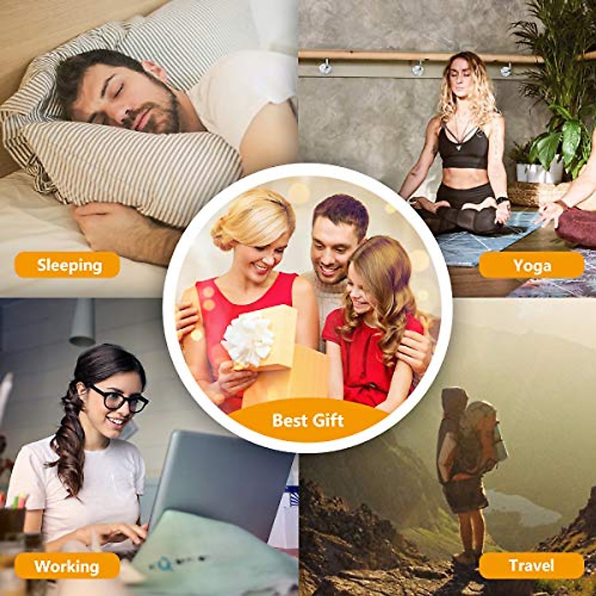 Easysleep Sound White Noise Machine with 25 Soothing Sounds and Night Lights with Memory Function 32 Levels of Volume and 5 Sleep Timer Powered by AC or USB for Sleeping Relaxation (White)