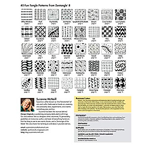 Zentangle 8, Expanded Workbook Edition: Monograms, Alphabets, and 40 All-New Tangles (Design Originals) How to Embellish Letters, Monograms, Cards, Stationery, Gifts, and More with Beautiful Designs